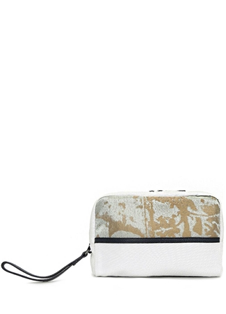 Pal Zileri Erkek Beyaz Bej Logolu El Portföyü Yeşil EU