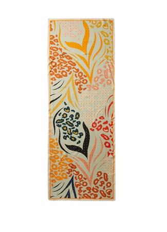 Beymen Kadın Krem Leopar Desenli İpek Twill Şal Bej EU Beymen Kadın Krem Leopar Desenli İpek Twill Şal Bej EU