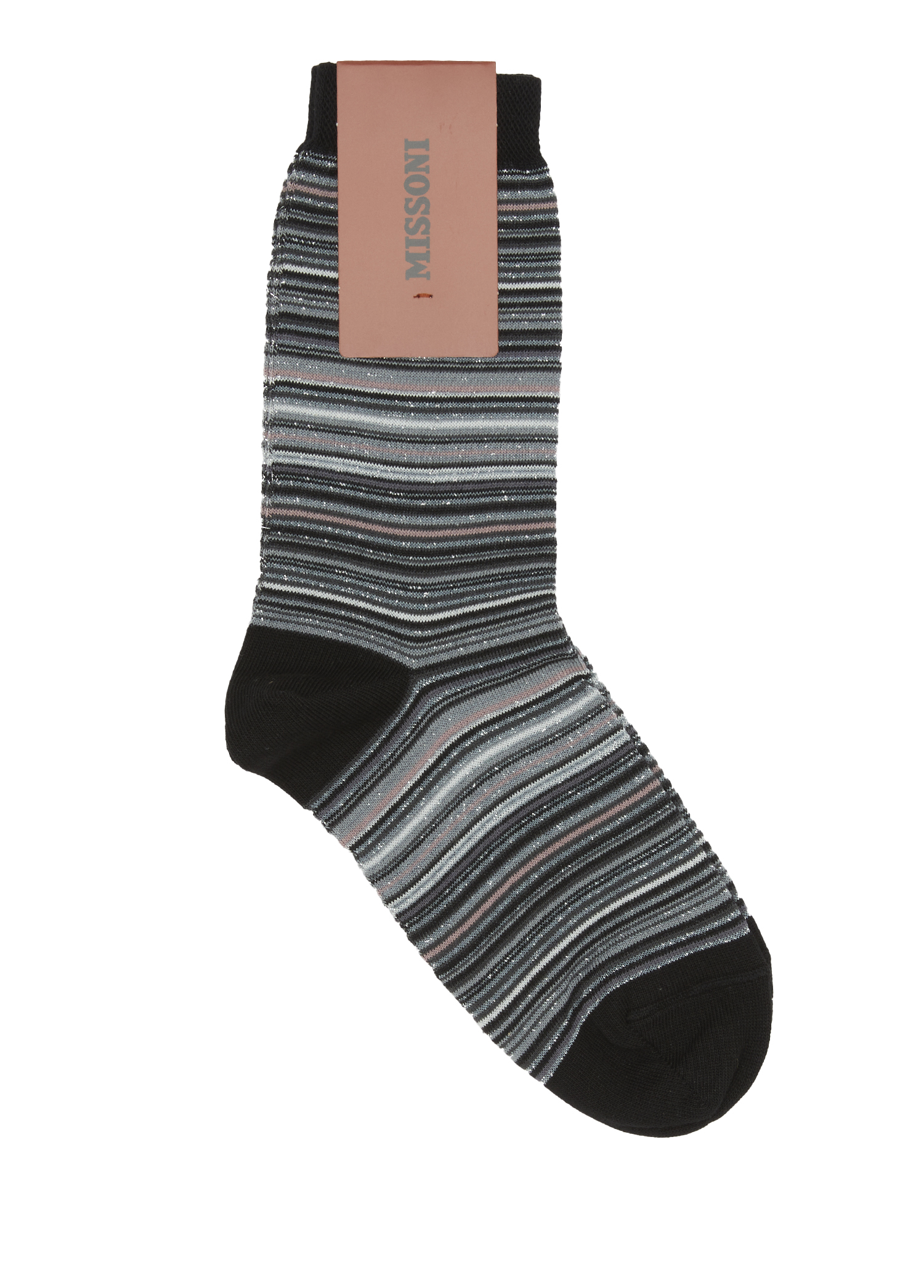 Missoni - Black Grey Striped Women's Socks