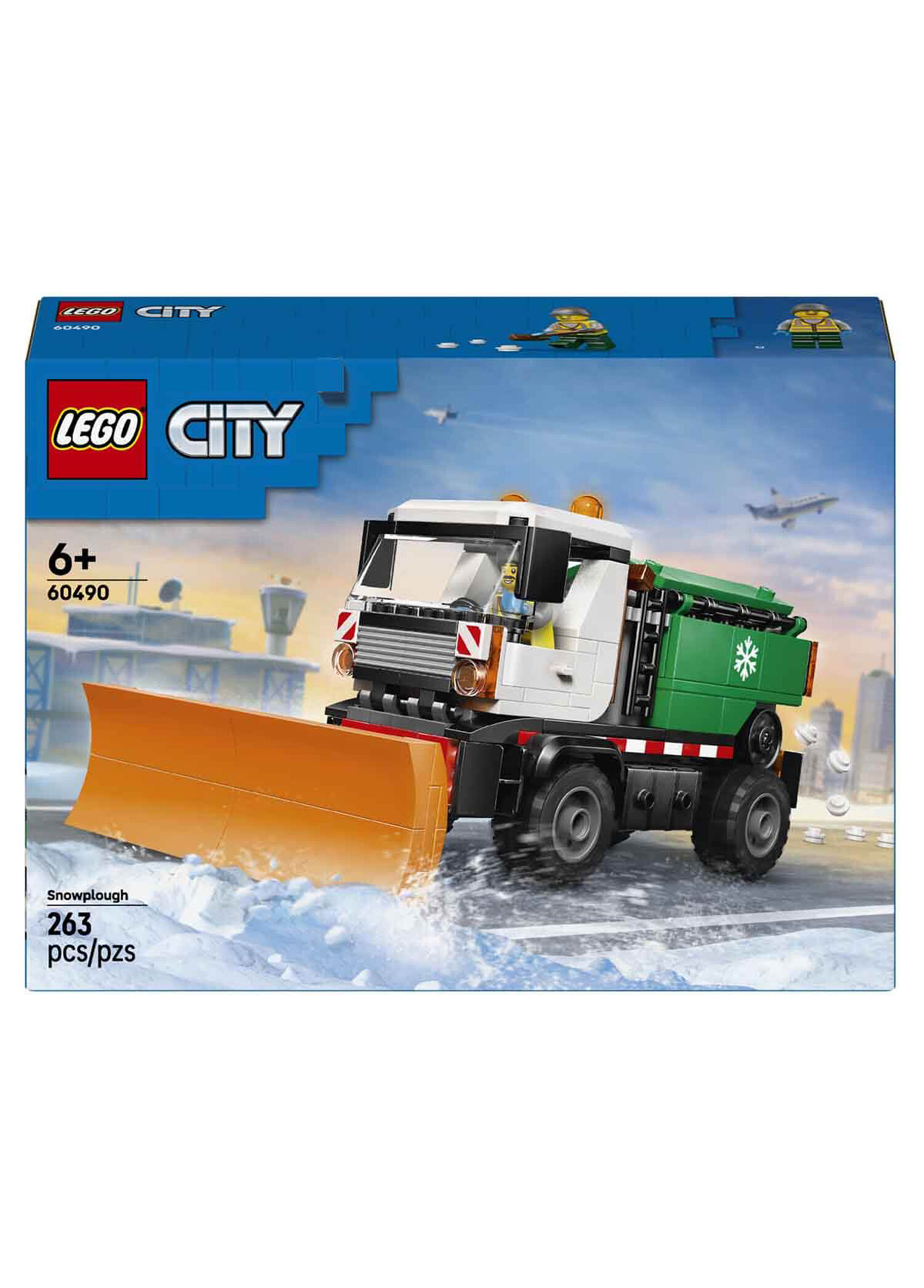 Lego - City Snow Plow 263 Pcs Age 6+ Minifigure Building Toy 60490
