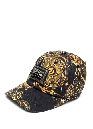 Versace Jeans Couture Erkek Siyah Barok Desenli Şapka Eu Versace Jeans Couture Erkek Siyah Barok Desenli Şapka Eu