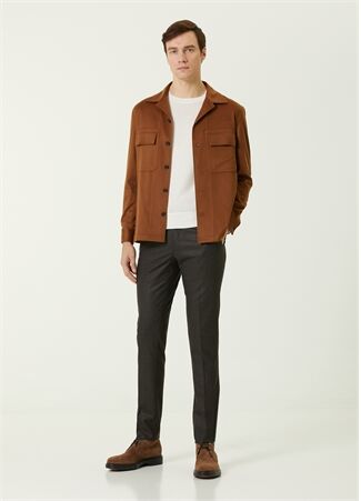 Rota Erkek Kahverengi Yün Pantolon 54 IT