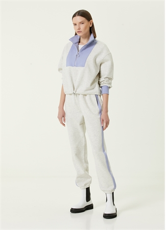 Staud Kadın Gri Şeritli Eşofman Altı XS EU