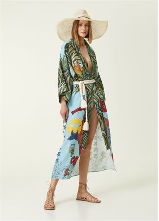 Jaquette Kadın Kimono Mavi Eu