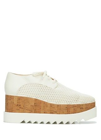 Stella McCartney Kadın Beyaz Bej File Dokulu Loafer 40 EU Stella McCartney Kadın Beyaz Bej File Dokulu Loafer 40 EU