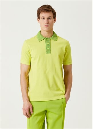 Bottega Veneta Erkek Yeşil Polo Yaka T-shirt S EU