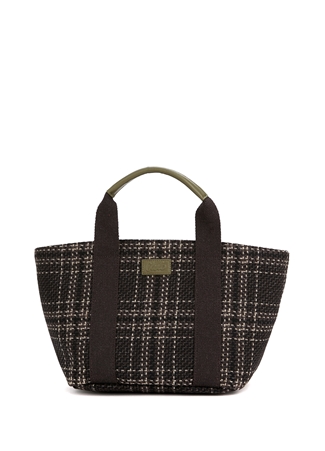 Beymen Club Kadın Haki Siyah Small Ekose Desenli El Çantası EU Beymen Club Kadın Haki Siyah Small Ekose Desenli El Çantası EU