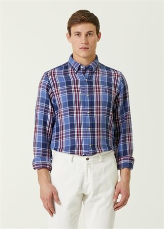 Polo Ralph Lauren Erkek Mavi Kırmızı Ekoseli Gömlek S EU