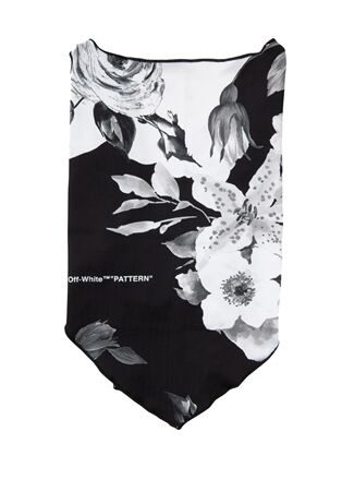 Off-White Kadın Siyah Çiçekli Yüz Aksesuarı L/XL EU