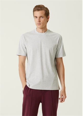 Brunello Cucinelli Erkek Gri Bisiklet Yaka T-shirt XL EU