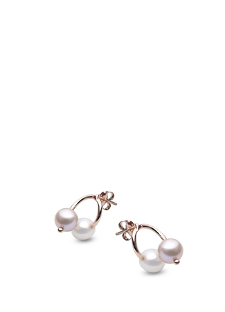 Lulu Jewelery Kadın Twisted Silver Hoop Rose Gümüş Rengi Küpe Pembe EU Lulu Jewelery Kadın Twisted Silver Hoop Rose Gümüş Rengi Küpe Pembe EU