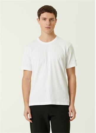 Champion Erkek Beyaz Logolu T-shirt XS EU