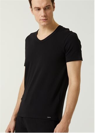 Tom Ford Erkek Siyah V Yaka T-shirt S EU Tom Ford Erkek Siyah V Yaka T-shirt S EU