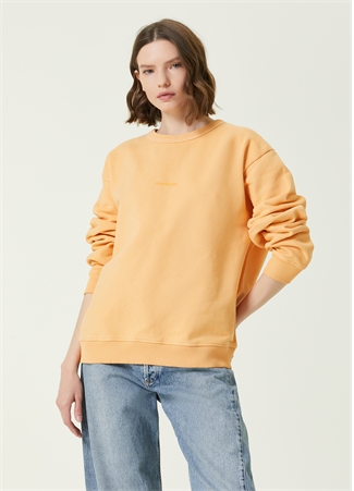 Acne Studios Kadın Turuncu Logolu Sweatshirt Xs Eu Acne Studios Kadın Turuncu Logolu Sweatshirt Xs Eu