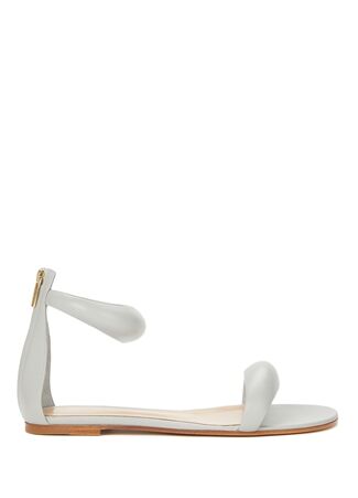 Gianvito Rossi Kadın Gri Bantlı Deri Sandalet 36 EU