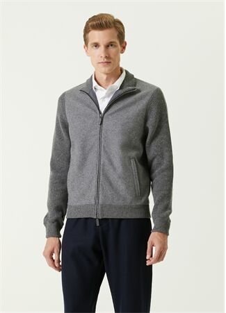 Emporio Armani Erkek Gri Balıkçı Yaka Yün Mont XL EU
