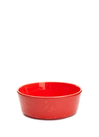 Bordallo Pinheiro Kırmızı Desenli Porselen Kase