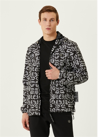 Philipp Plein Erkek Siyah Kapüşonlu Logo Desenli Mont L EU Philipp Plein Erkek Siyah Kapüşonlu Logo Desenli Mont L EU