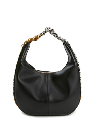 Stella McCartney Kadın Siyah Logolu Omuz Çantası EU