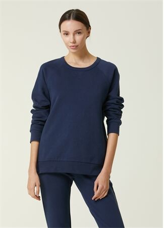 Tru Kadın All American Lacivert Bisiklet Yaka Sweatshirt S EU