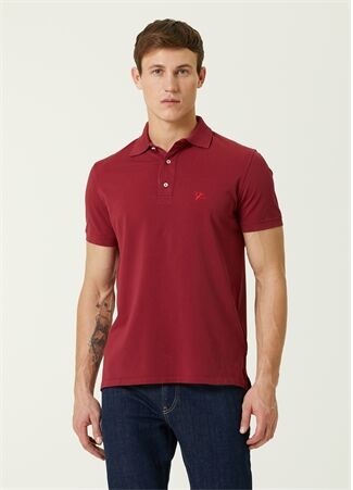 Isaia Erkek Bordo Polo Yaka T-shirt M EU Isaia Erkek Bordo Polo Yaka T-shirt M EU