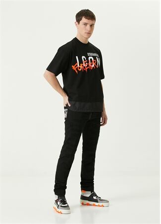 Dsquared2 Erkek JEAN PANTOLON Siyah 46 IT