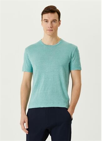 Boglioli Erkek Yeşil Keten T-shirt S EU