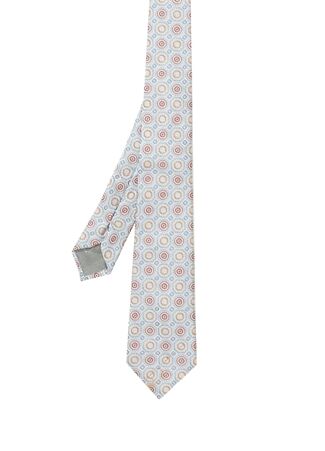 Pal Zileri Erkek Mavi Desenli İpek Kravat Eu