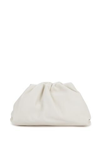 Bottega Veneta Kadın Teen Pouch Beyaz Deri Çanta EU