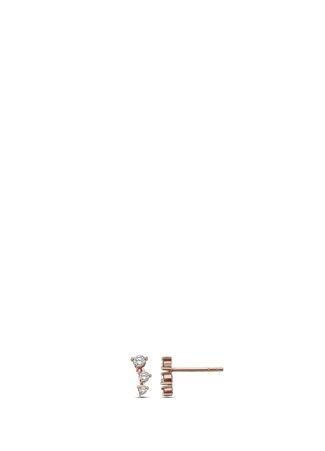 Collection-Pimiento Kadın Pırlanta Detaylı Altın Rengi Çift Küpe EU