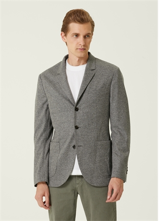 Brunello Cucinelli Erkek Gri Kelebek Yaka Kaşmir Ceket 48 IT Brunello Cucinelli Erkek Gri Kelebek Yaka Kaşmir Ceket 48 IT