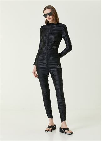 Alexander Wang Kadın Siyah Büzgü Detaylı Tayt XS EU