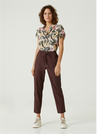 Beymen Club Kadın Bordo Beli Bağcıklı Pantolon 42 EU