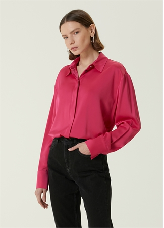 Academia Kadın Şeftali Bol Saten Gömlek Pembe 36 EU Academia Kadın Şeftali Bol Saten Gömlek Pembe 36 EU