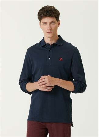 Isaia Erkek Lacivert Polo Yaka Sweatshirt M EU Isaia Erkek Lacivert Polo Yaka Sweatshirt M EU