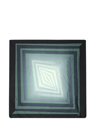 Pal Zileri Erkek Yeşil Geometrik Desenli Atkı EU