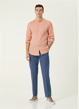 Pal Zileri Erkek Mavi Boru Paça Pantolon Lacivert 48 IT Pal Zileri Erkek Mavi Boru Paça Pantolon Lacivert 48 IT