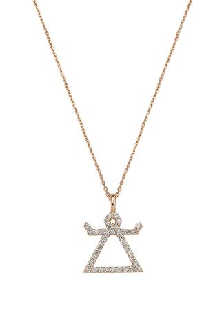 Bee Goddess Kadın Tanit Altın Rengi Kolye EU