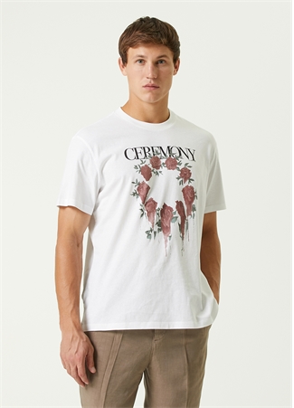 Allsaints Erkek Ceremony Beyaz Çiçek Desenli T-shirt S EU Allsaints Erkek Ceremony Beyaz Çiçek Desenli T-shirt S EU