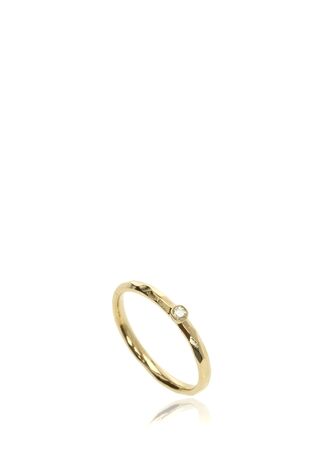 Collection-Ruel Design Kadın Taş Detaylı Altın Rengi Yüzük EU