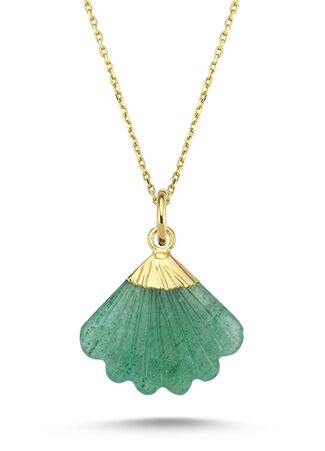 Crush Kadın Uç Detaylı Altın Rengi Kolye EU