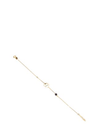 Collection-Alper Tunçoku Kadın Z Harf Detaylı Altın Rengi Bileklik EU