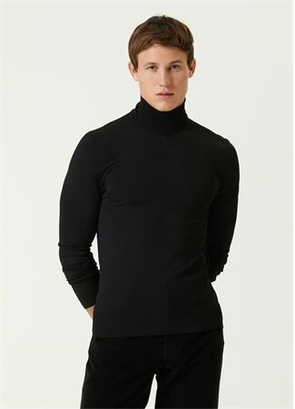 Bottega Veneta Erkek Siyah Balıkçı Yaka Kazak L EU