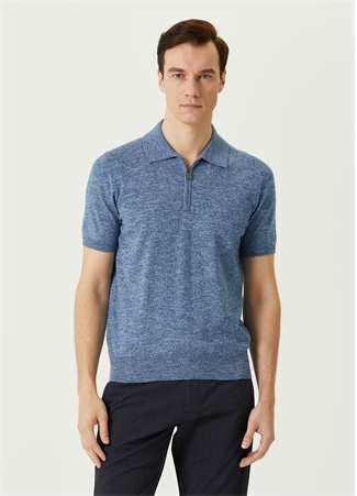 Canali Erkek Mavi Polo Yaka Kısa Kollu Triko 50 It Canali Erkek Mavi Polo Yaka Kısa Kollu Triko 50 It