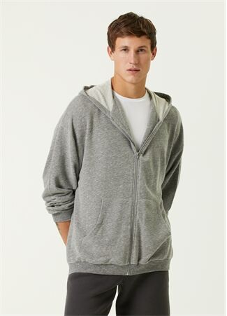 American Vintage Erkek Plomer Gri Kapüşonlu Sweatshirt S EU American Vintage Erkek Plomer Gri Kapüşonlu Sweatshirt S EU