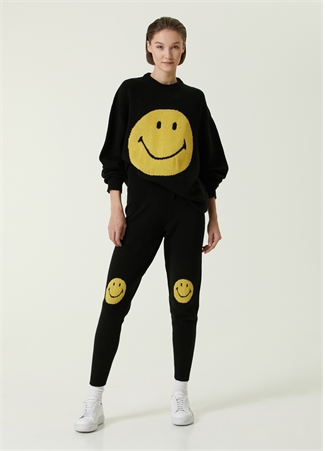 Joshua Sanders Kadın Siyah Smile Detaylı Yün Triko Pantolon S EU Joshua Sanders Kadın Siyah Smile Detaylı Yün Triko Pantolon S EU