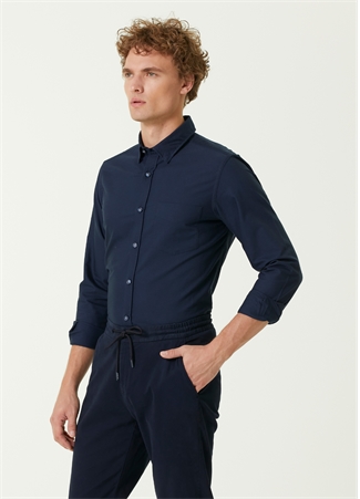 Beymen Club Erkek Slim Fit Lacivert Logo Detaylı Oxford Gömlek S Beymen Club Erkek Slim Fit Lacivert Logo Detaylı Oxford Gömlek S
