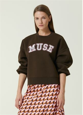 Beymen Club Kadın Haki Yazı Nakışlı Sweatshirt XS