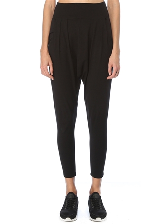 Lando Studio Kadın Harem Siyah Organik Pamuklu Pantolon L EU