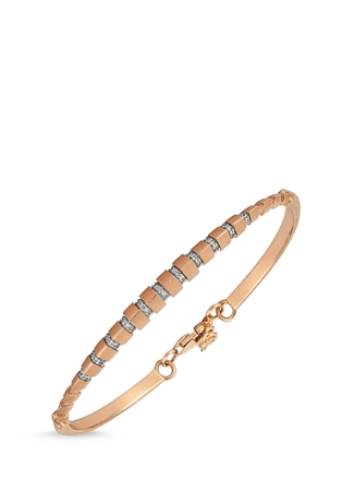 Collection-Selda Jewellery Kadın Dragon Pırlantalı Altın Rengi Bileklik EU